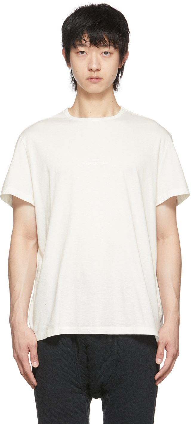 Maison Margiela Off-White Cotton T-Shirt Maison Margiela
