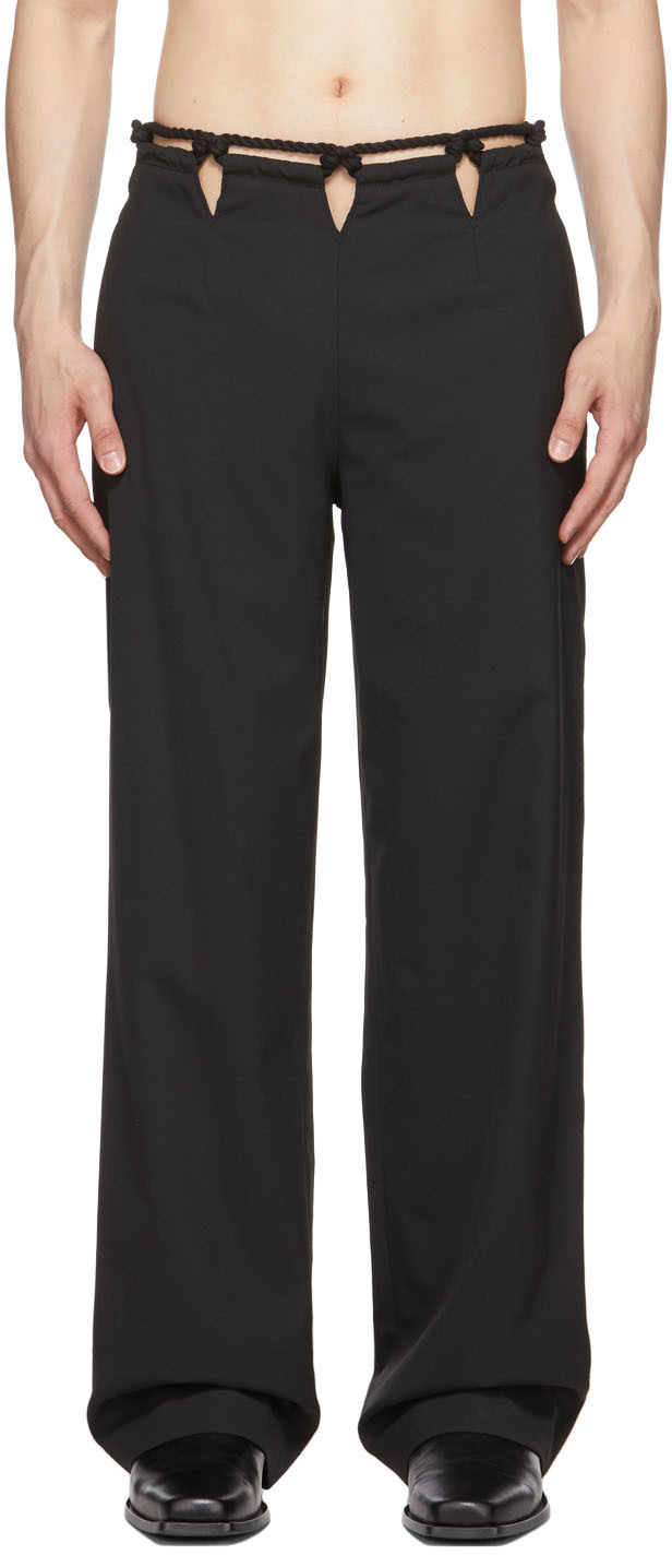 Dion Lee Black Rope Macrame Trousers Dion Lee