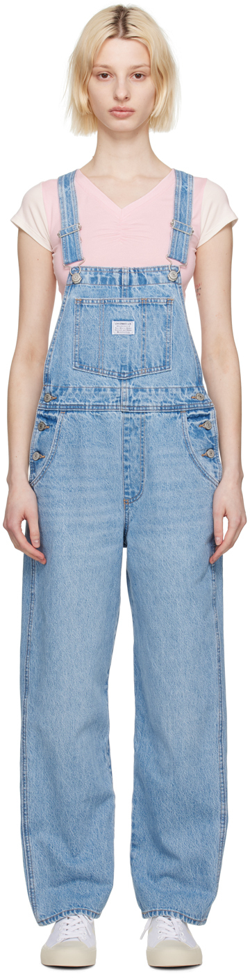 Levi's Blue Straight-Leg Overalls Levi's Red