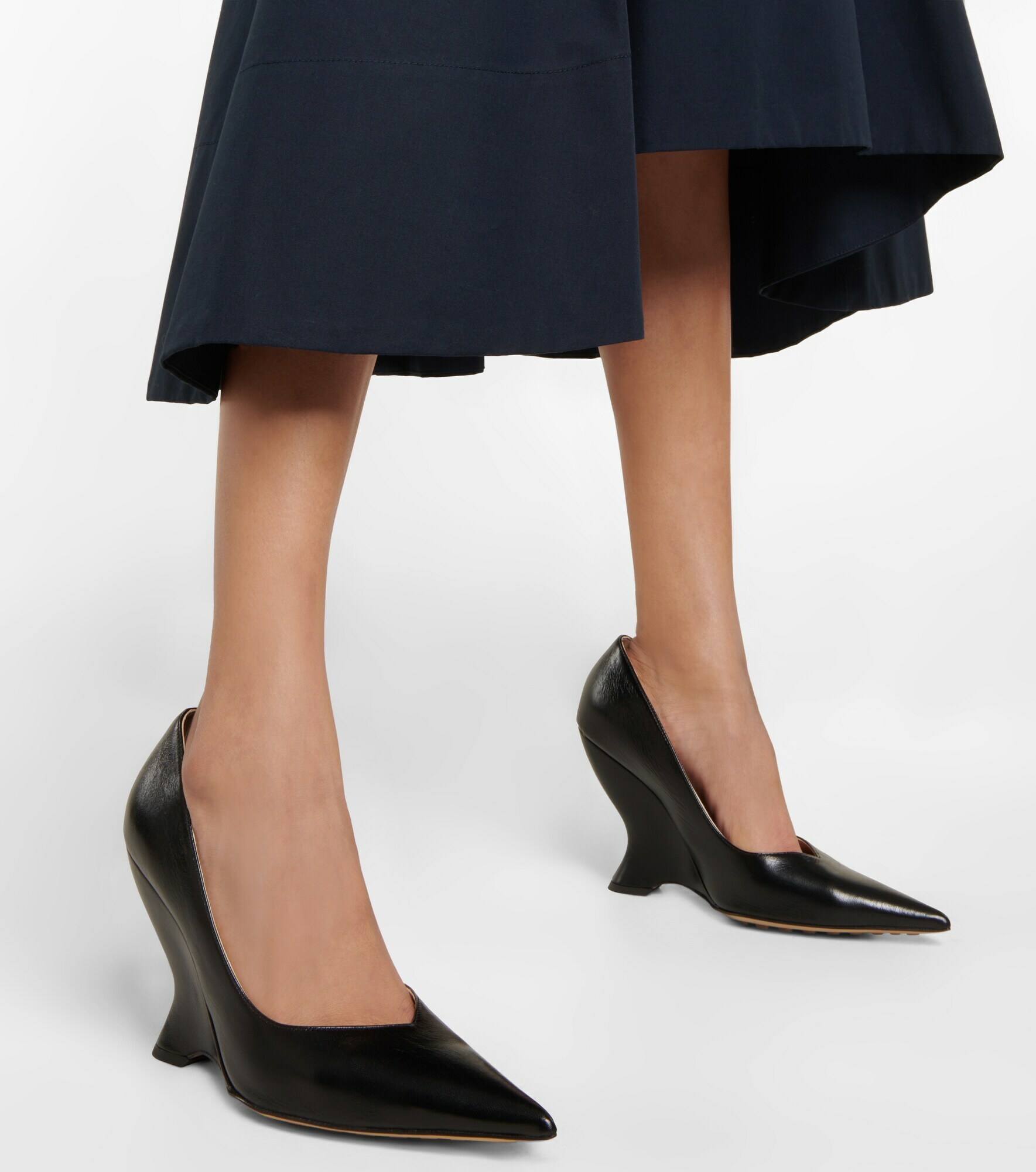 Bottega Veneta - Leather wedge pumps Bottega Veneta