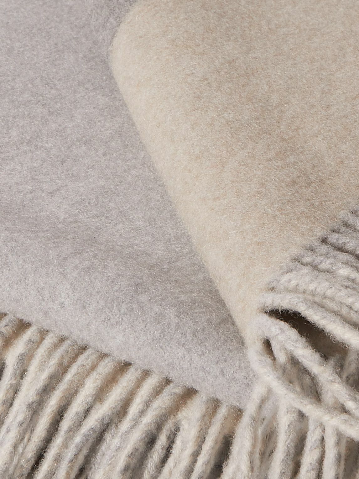 Brunello Cucinelli - Fringed Striped Two-Tone Cashmere Throw Brunello ...