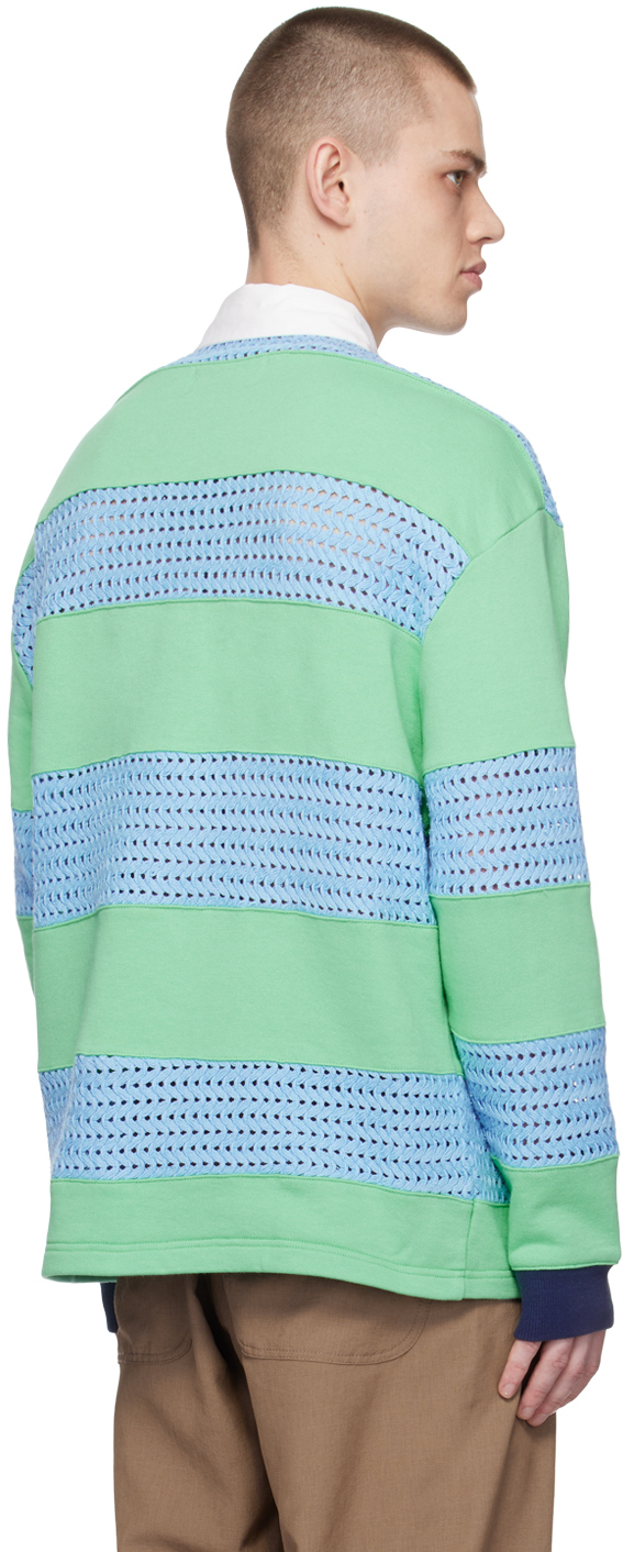 VIKTOR & ROLF MISTER MISTER Blue & Green Paneled Polo