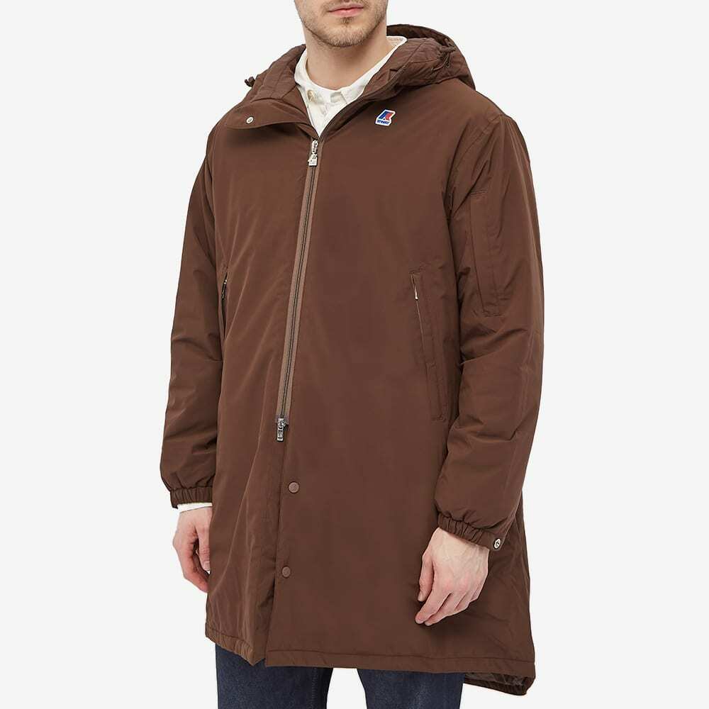 K-Way x Engineered Garments Parka Jacket in Brown Moro K-way