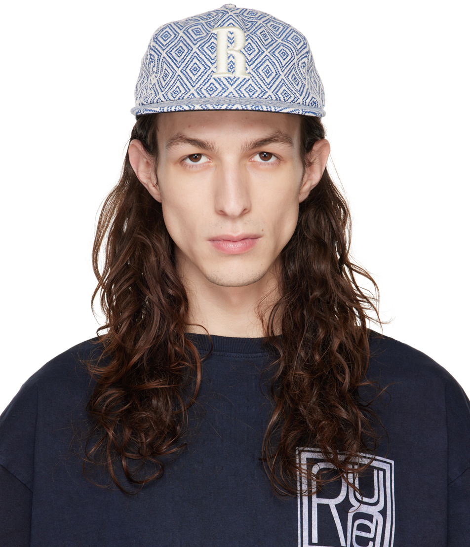 Rhude Blue & White Jacquard Cap Rhude