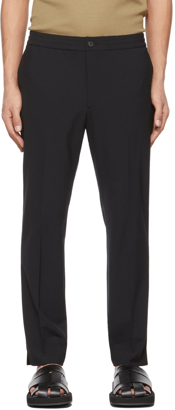 Solid Homme Black Wool Trousers Solid Homme