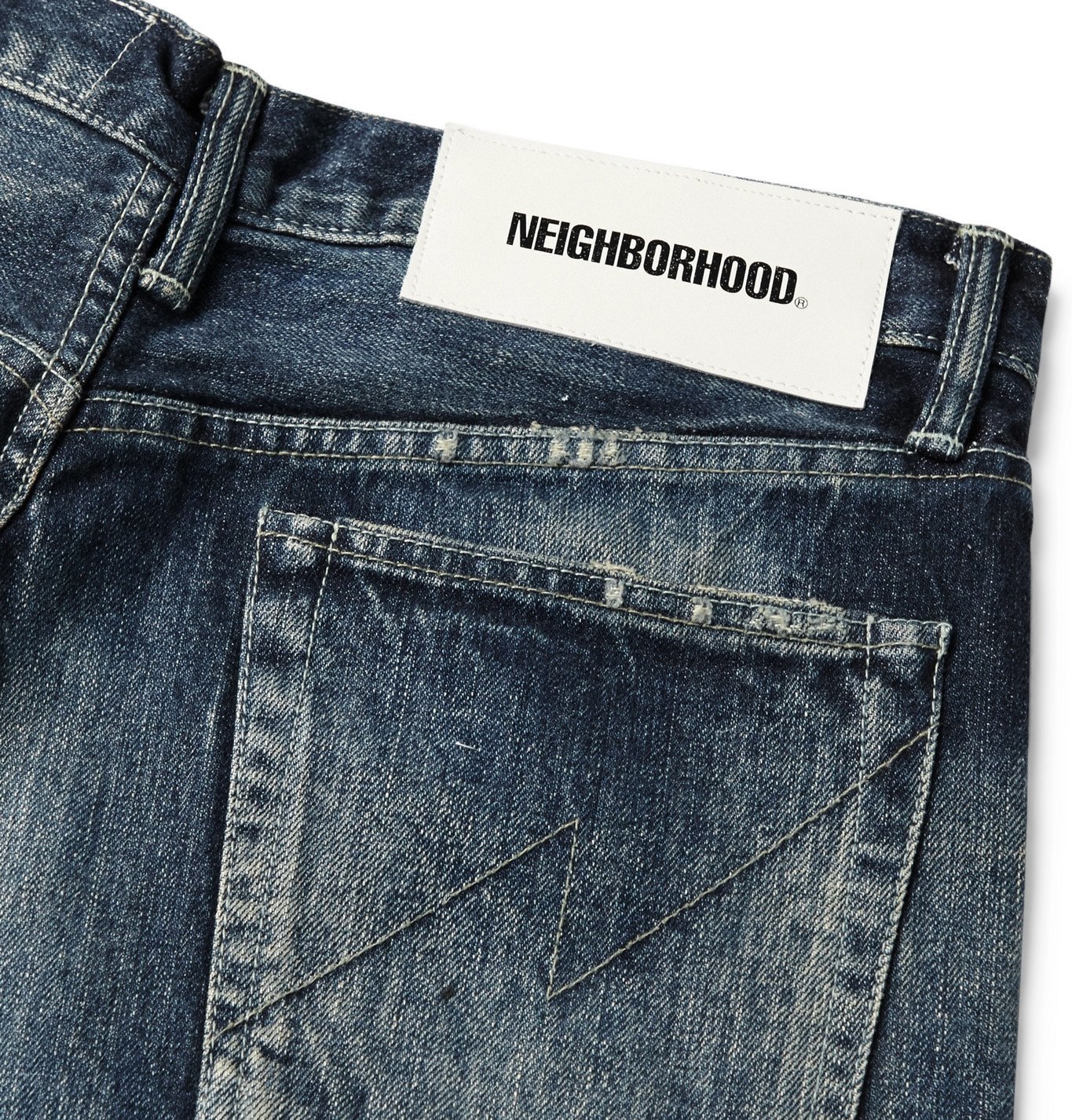 Neighborhood - Block Savage Distressed Denim Jeans - Blue Neighborhood