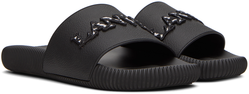 Lanvin Black Arpege Slides Lanvin