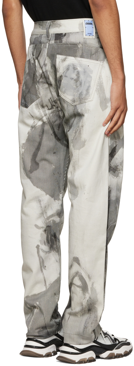 MCQ Beige & Black Safety Jeans McQ Alexander McQueen