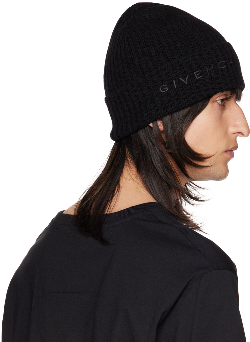 Givenchy Black 4G Rib Beanie Givenchy