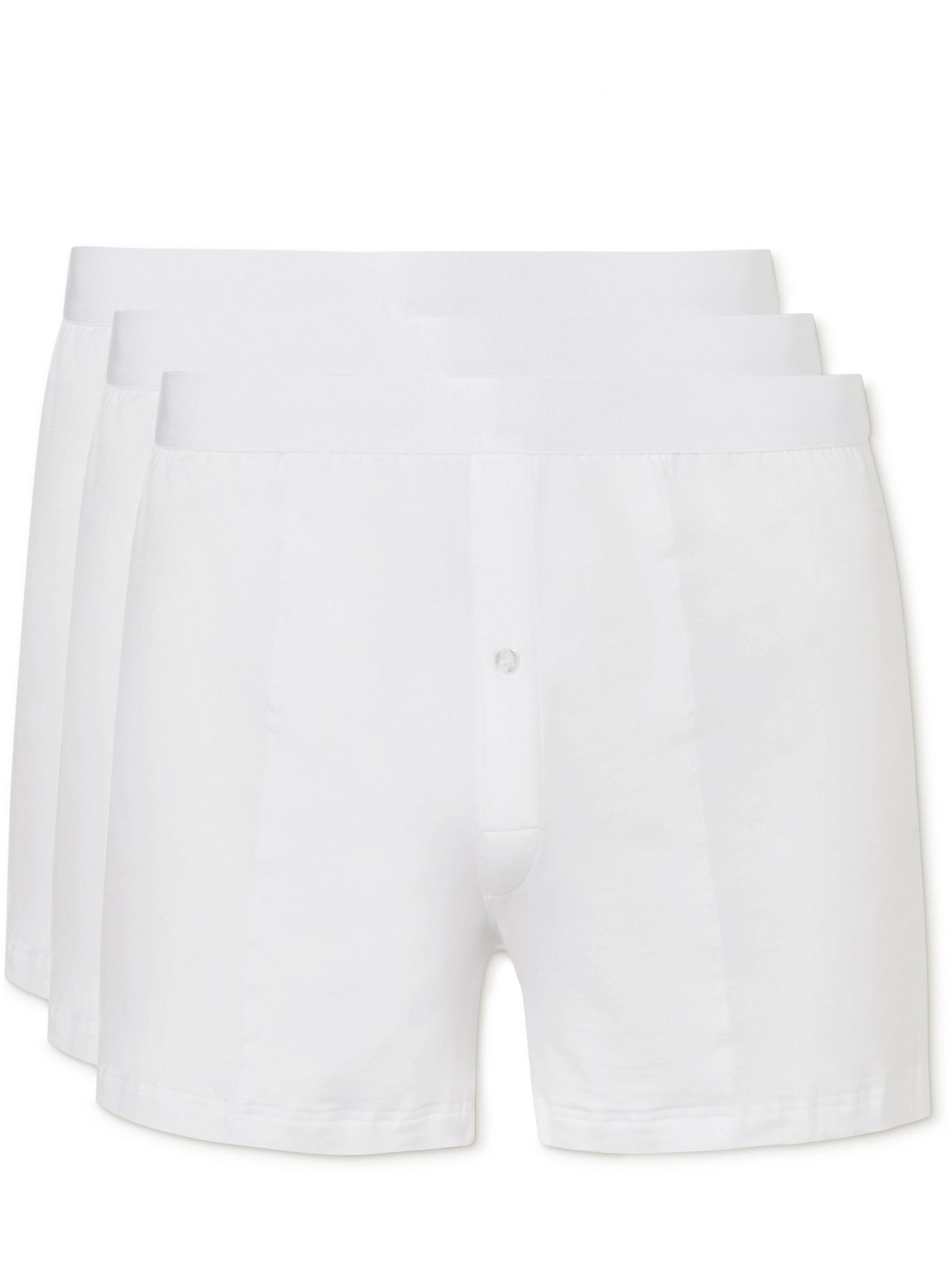 CDLP - Three-Pack Slim-Fit Stretch-Lyocell Boxer Shorts - White CDLP