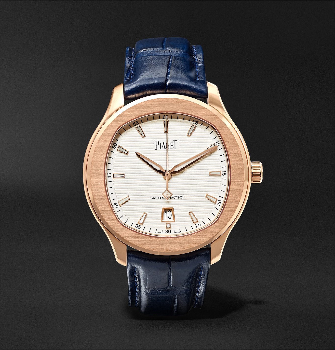 Piaget - Polo S Automatic 42mm 18-Karat Rose Gold and Alligator Watch ...