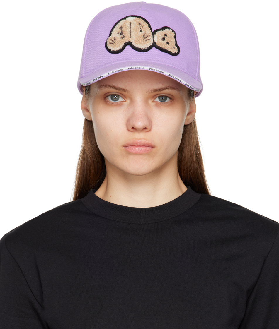Palm Angels Purple Pa Bear Cap Palm Angels