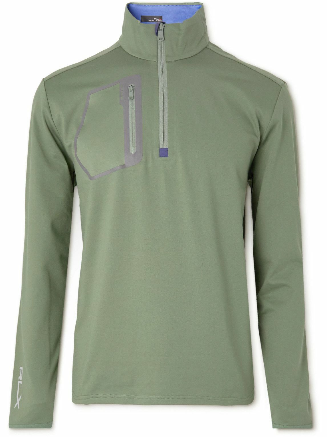 RLX Ralph Lauren - Logo-Print Recycled Tech-Jersey Half-Zip Golf Top ...