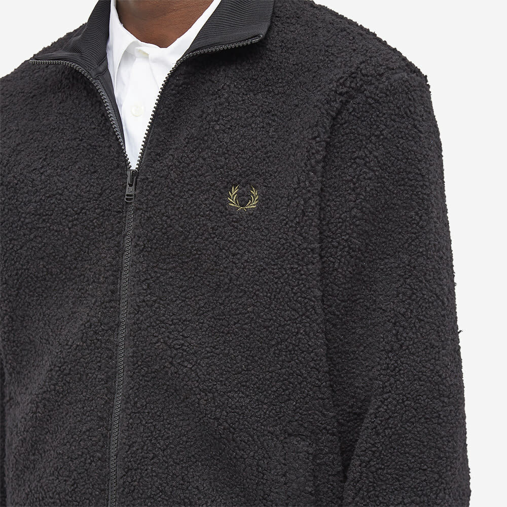 Fred Perry Authentic Men's Borg Fleece Track Jacket in Black Fred Perry ...