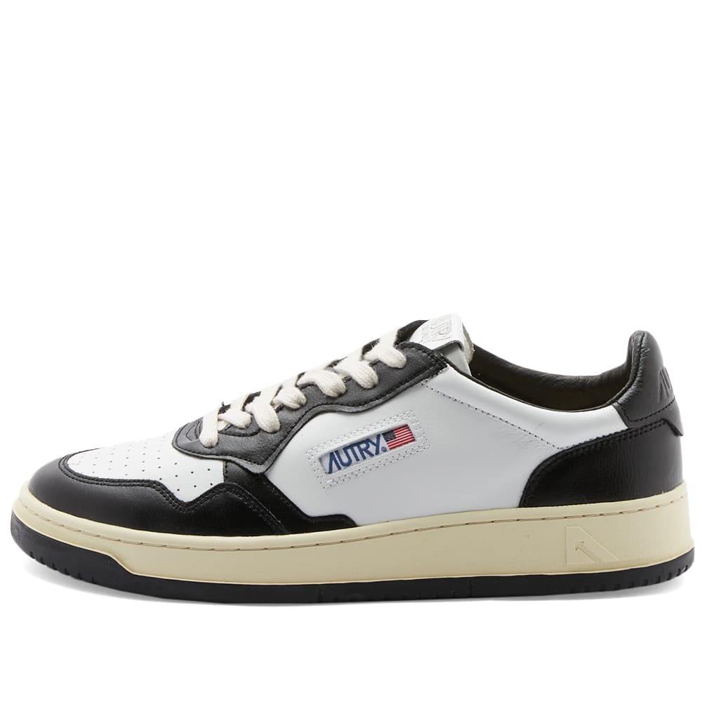 Autry Men's 01 Low Contrast Sneakers in White/Black Autry