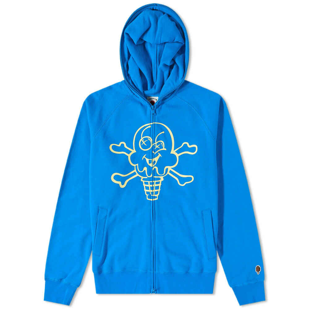 ICECREAM Men's Cones & Bones Zip Hoody in Blue ICECREAM