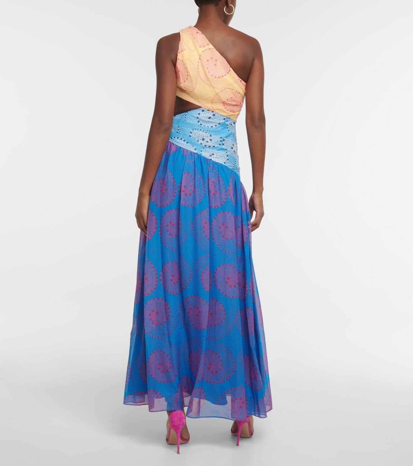 Staud - Ashlyn one-shoulder chiffon maxi dress Staud