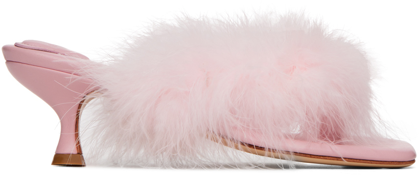 Sleeper Pink Pom Heeled Sandals Sleeper