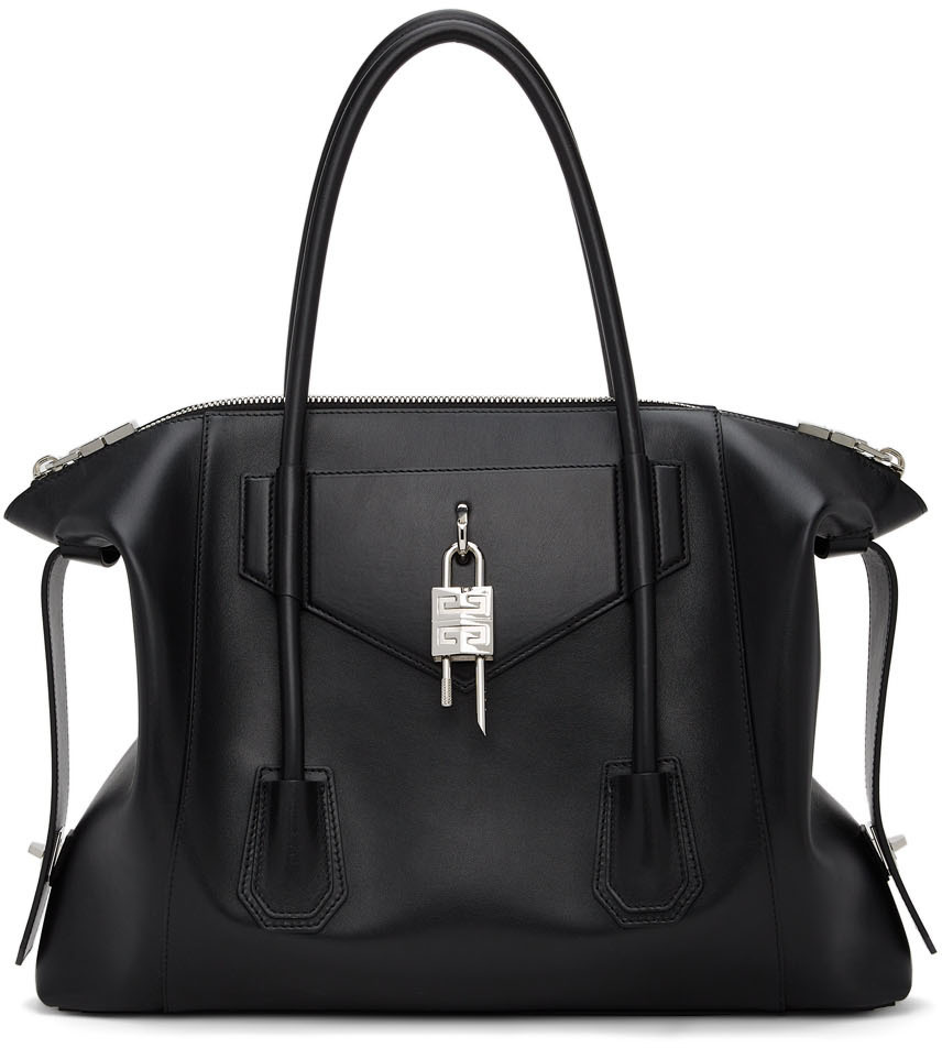 Givenchy Black Medium Antigona Soft Lock Shoulder Bag Givenchy