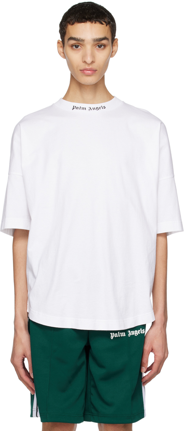 Palm Angels White Oversized T-Shirt Palm Angels
