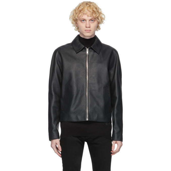 Givenchy Black Leather Laser Logo Jacket Givenchy