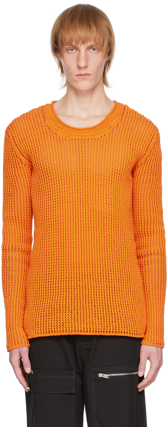 Dion Lee Orange Grid Sweater Dion Lee