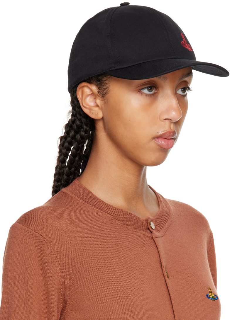 Vivienne Westwood Black Embroidered Baseball Cap Vivienne Westwood