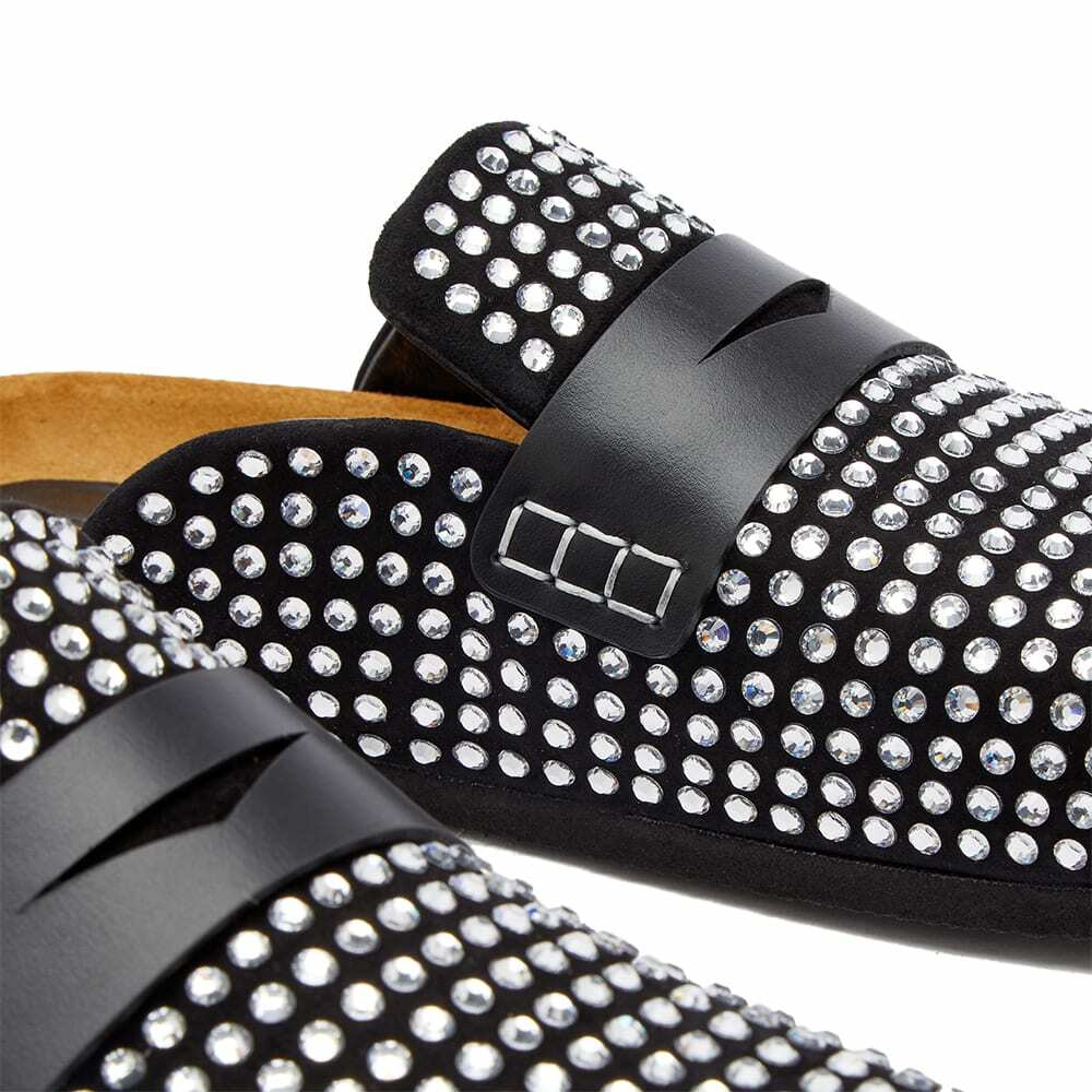 JW Anderson Women's Crystal Bumper Mule Shoe in Black JW Anderson