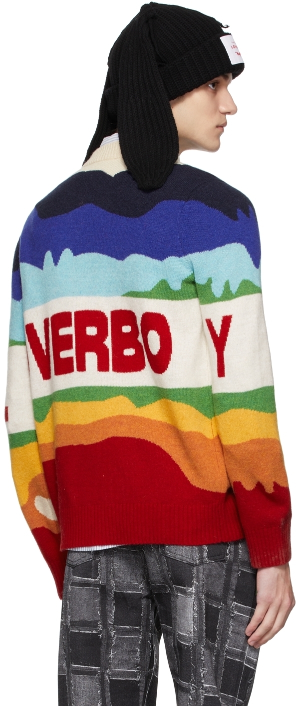 Charles Jeffrey Loverboy Multicolor Rainbow Eyes Logo Sweater Charles ...