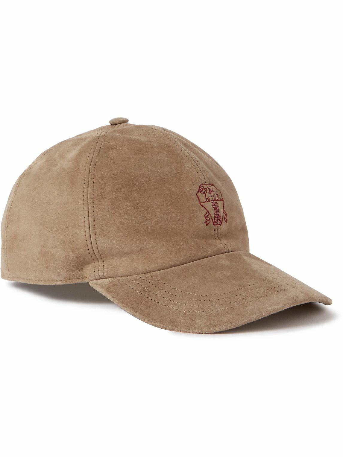 Brunello Cucinelli - Leather-Trimmed Suede Baseball Cap - Brown ...