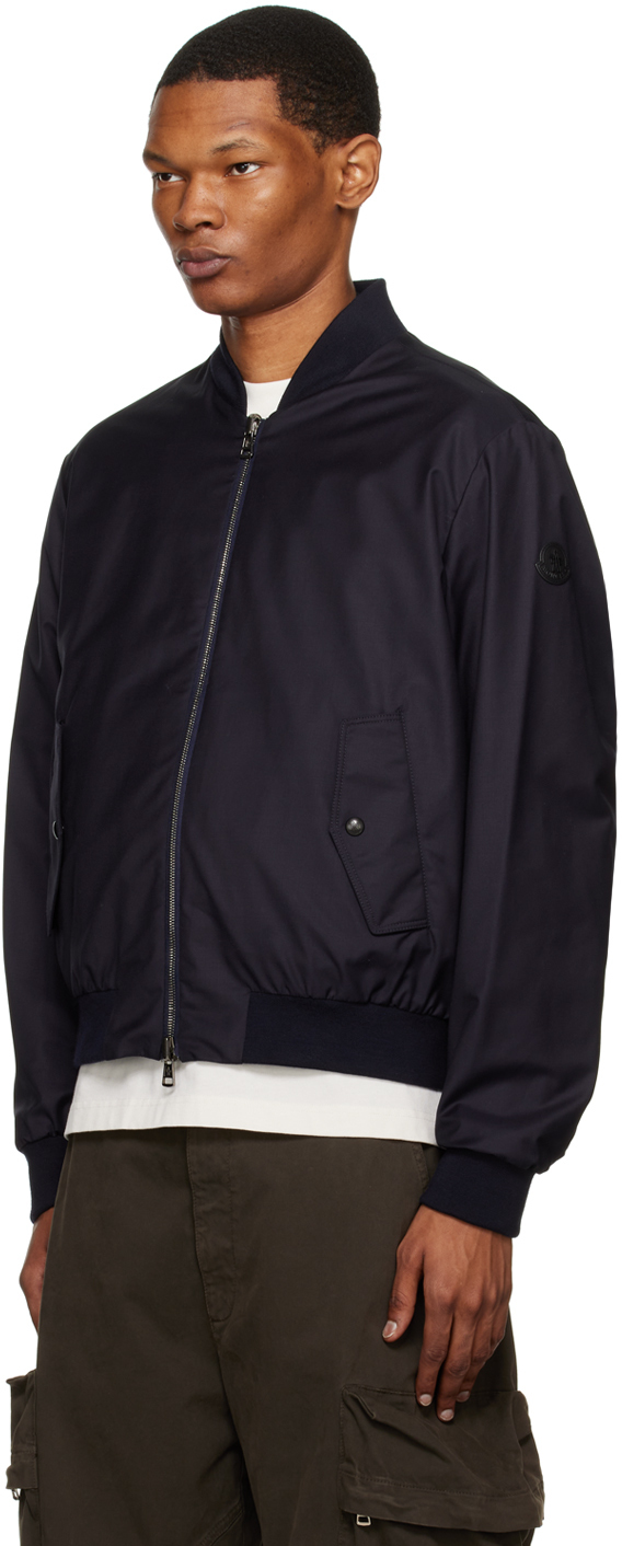 Moncler Navy Barn Reversible Bomber Jacket Moncler