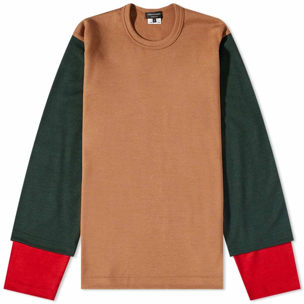 Comme des Garçons Homme Plus Men's Long Sleeve Layered Panel T-Shirt in ...