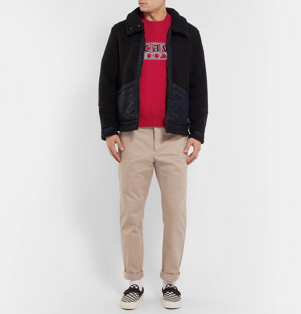Cav Empt - Logo-Detailed Loopback Cotton-Jersey Sweatshirt - Men - Red ...