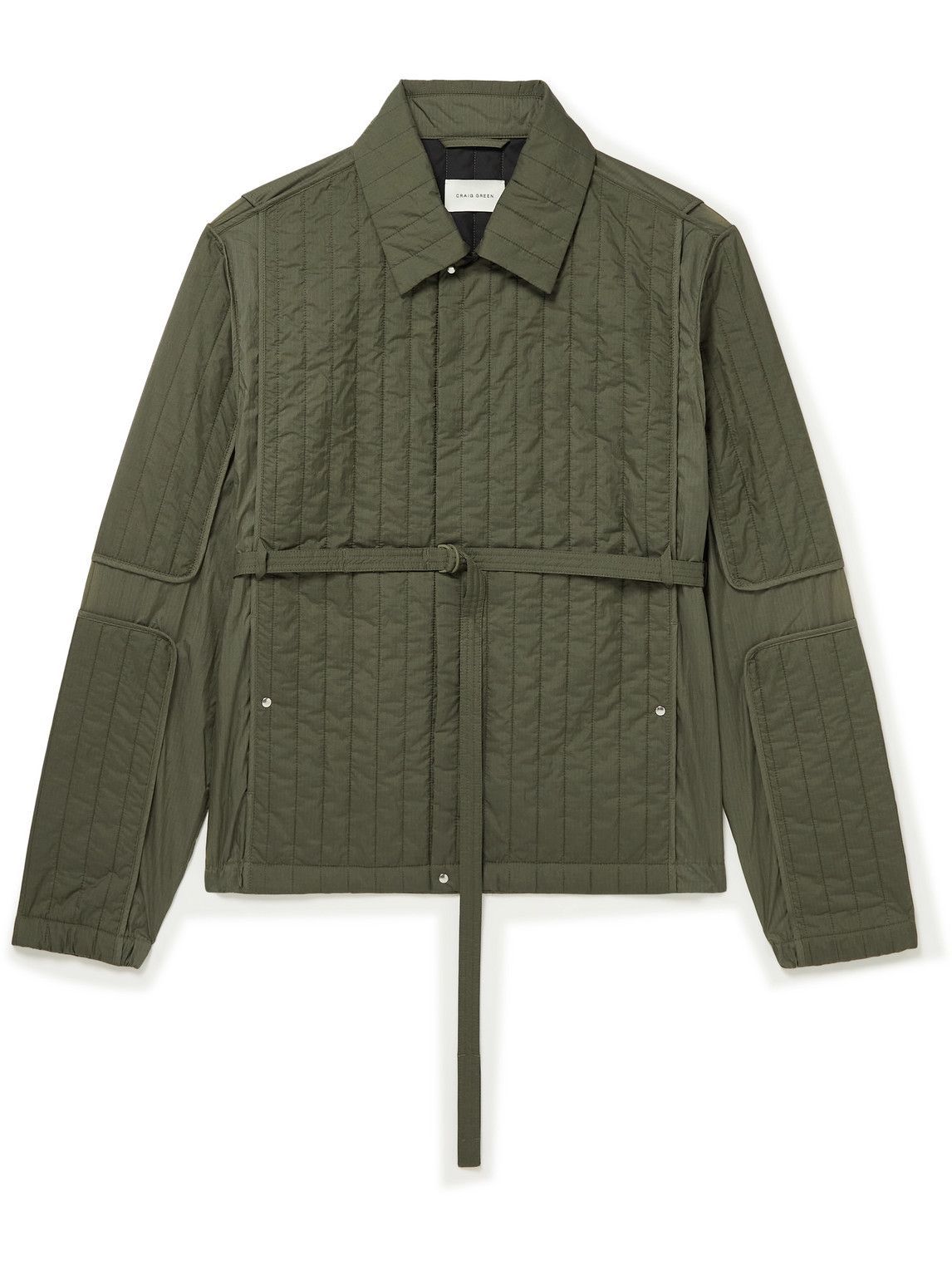 Craig Green - Belted Quilted Ripstop Jacket - Green Craig Green