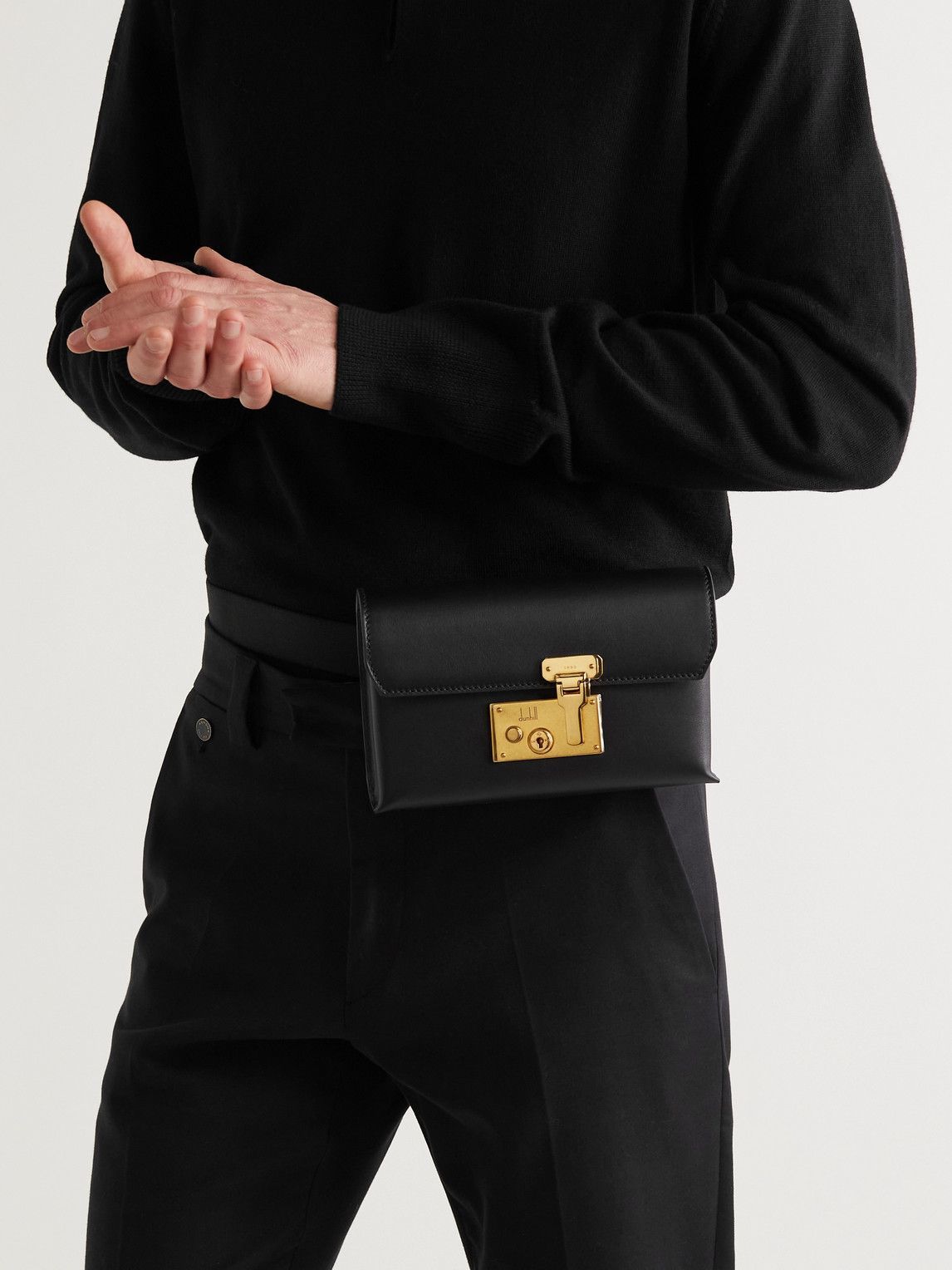 Dunhill - Lock Leather Belt Bag Dunhill