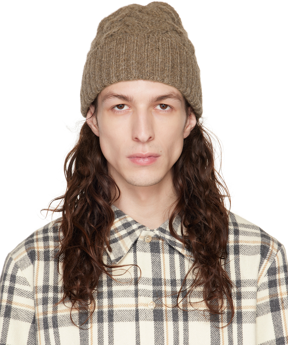 Séfr Brown Cable Knit Beanie Séfr