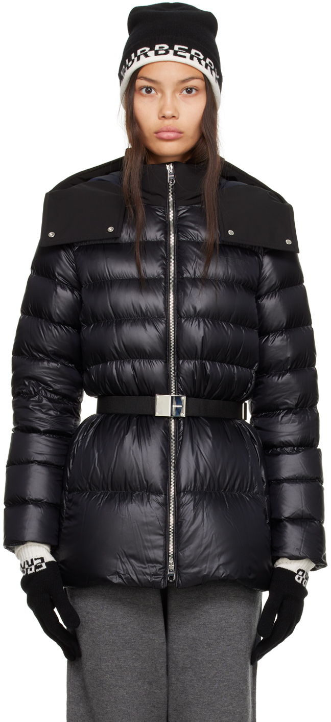 Burberry Black Belted Down Puffer Jacket Burberry