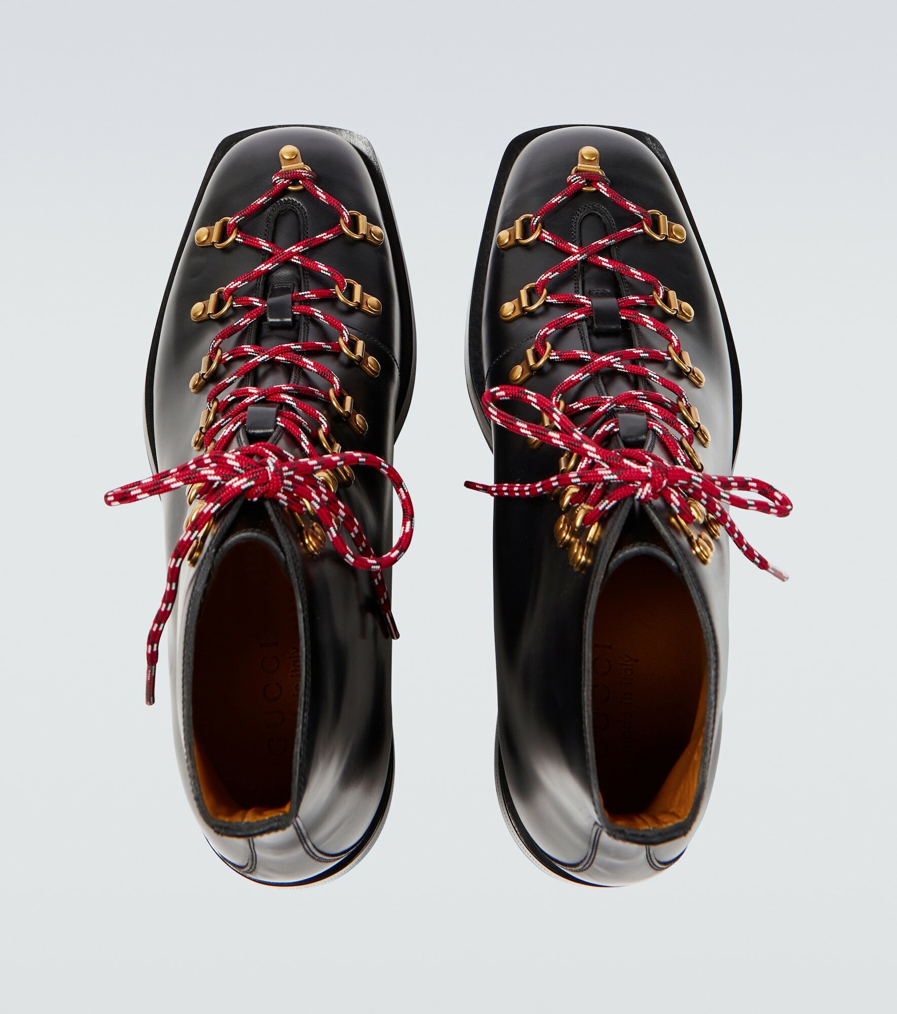 Gucci - Lace-up leather ankle boots Gucci