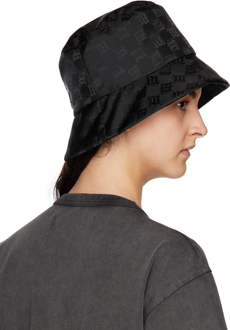 MISBHV Black Monogram Bucket Hat MISBHV