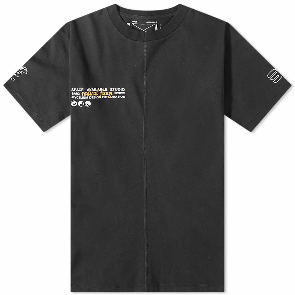 Space Available Men's Upcycled Case Study T-Shirt in Black Space Available Space Available Men's Upcycled Case Study T-Shirt in Black Space Available