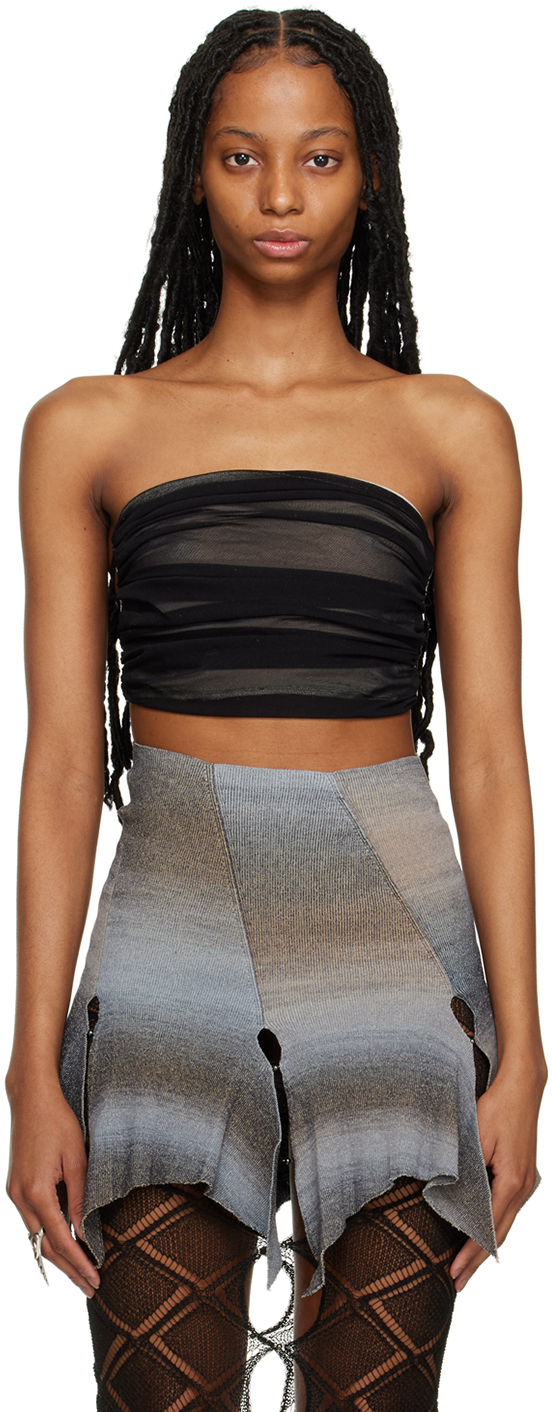 Rui Black Gathered Tube Top Rui