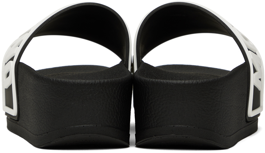 Moschino Black Platform Pool Slides Moschino