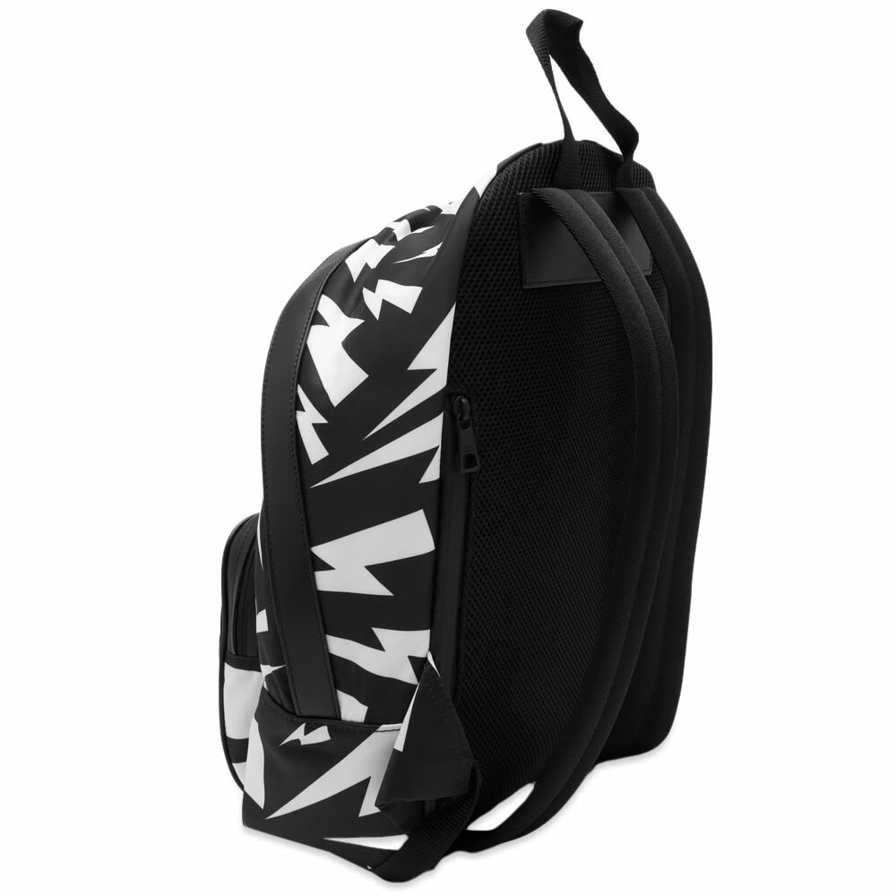 Neil Barrett Men's Chaos Bolt Backpack in Black/White Neil Barrett