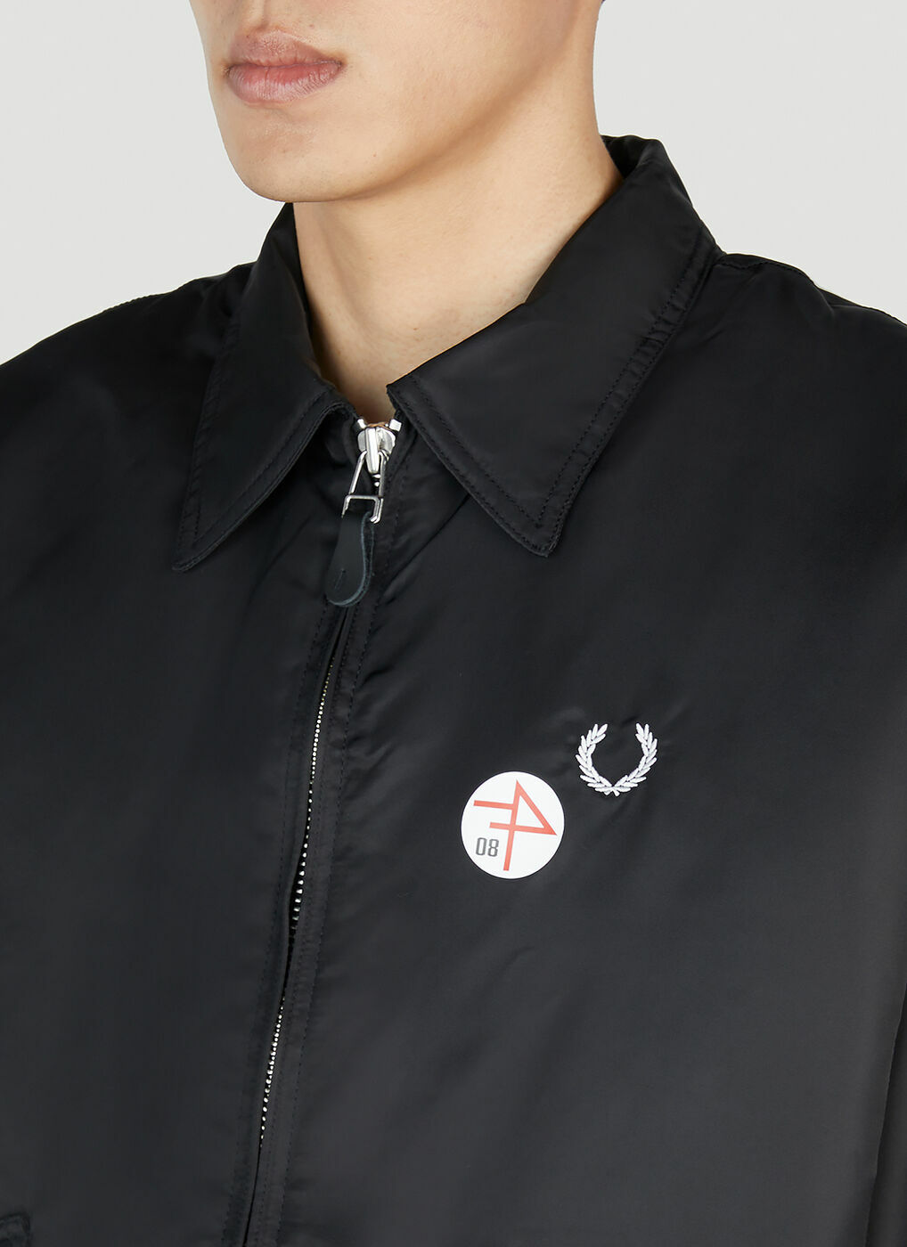Raf Simons x Fred Perry - Printed Flight Jacket in Black Raf Simons Raf Simons x Fred Perry - Printed Flight Jacket in Black Raf Simons
