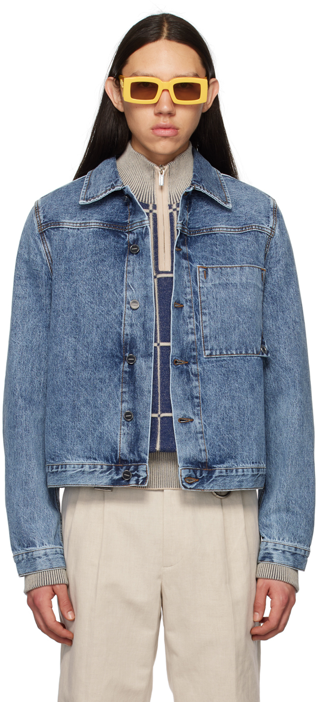 Jacquemus Blue Le Raphia 'La Veste de Nîmes Jao' Denim Jacket Jacquemus
