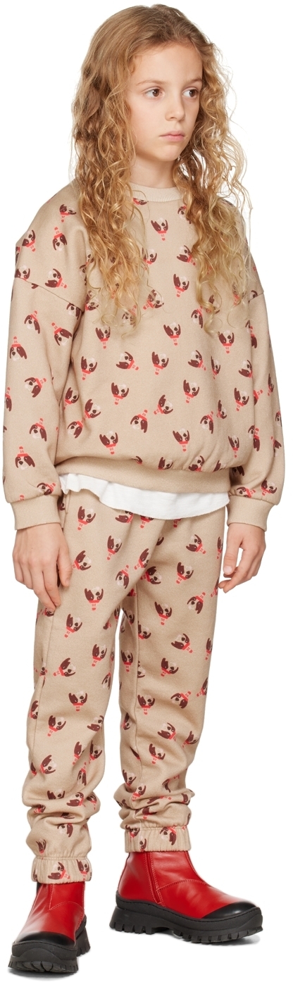 Daily Brat Kids Brown Quirky Dog Lounge Pants Daily Brat