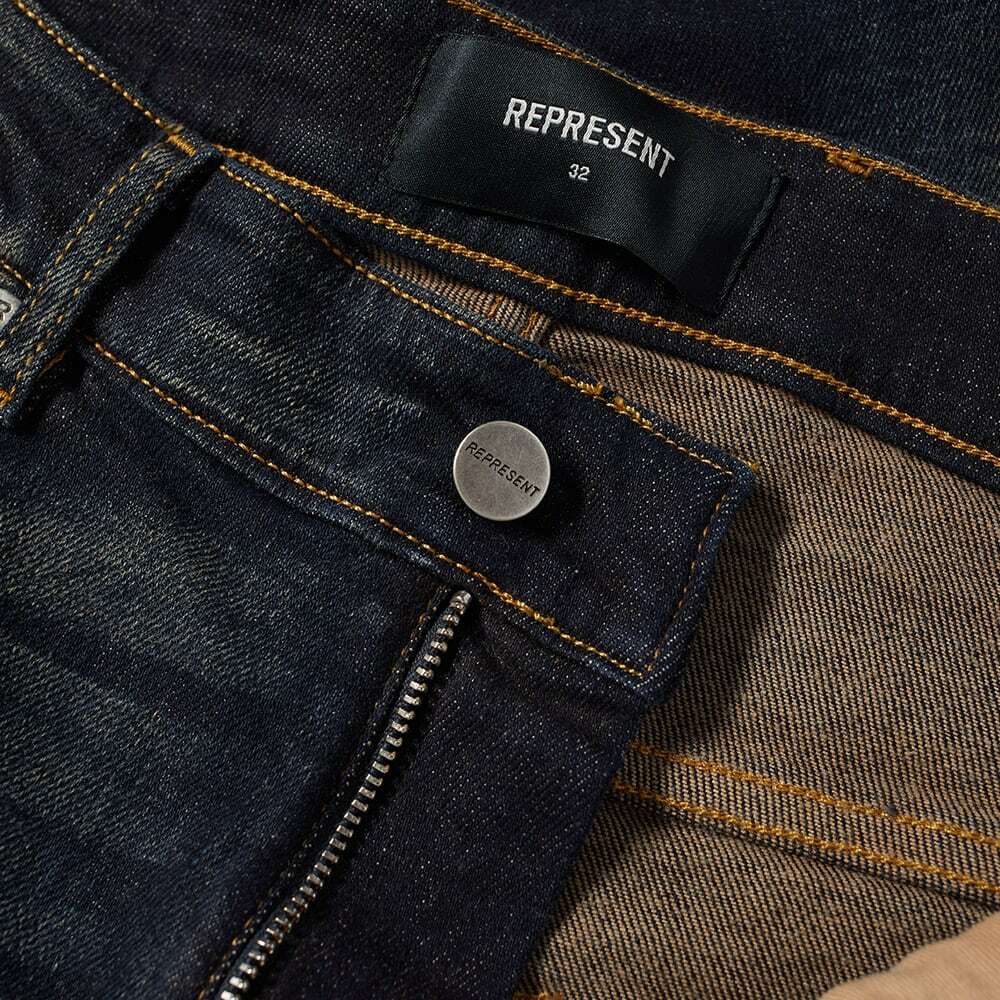 Represent Men's Destroyer Denim Jean in Classic Blue Represent