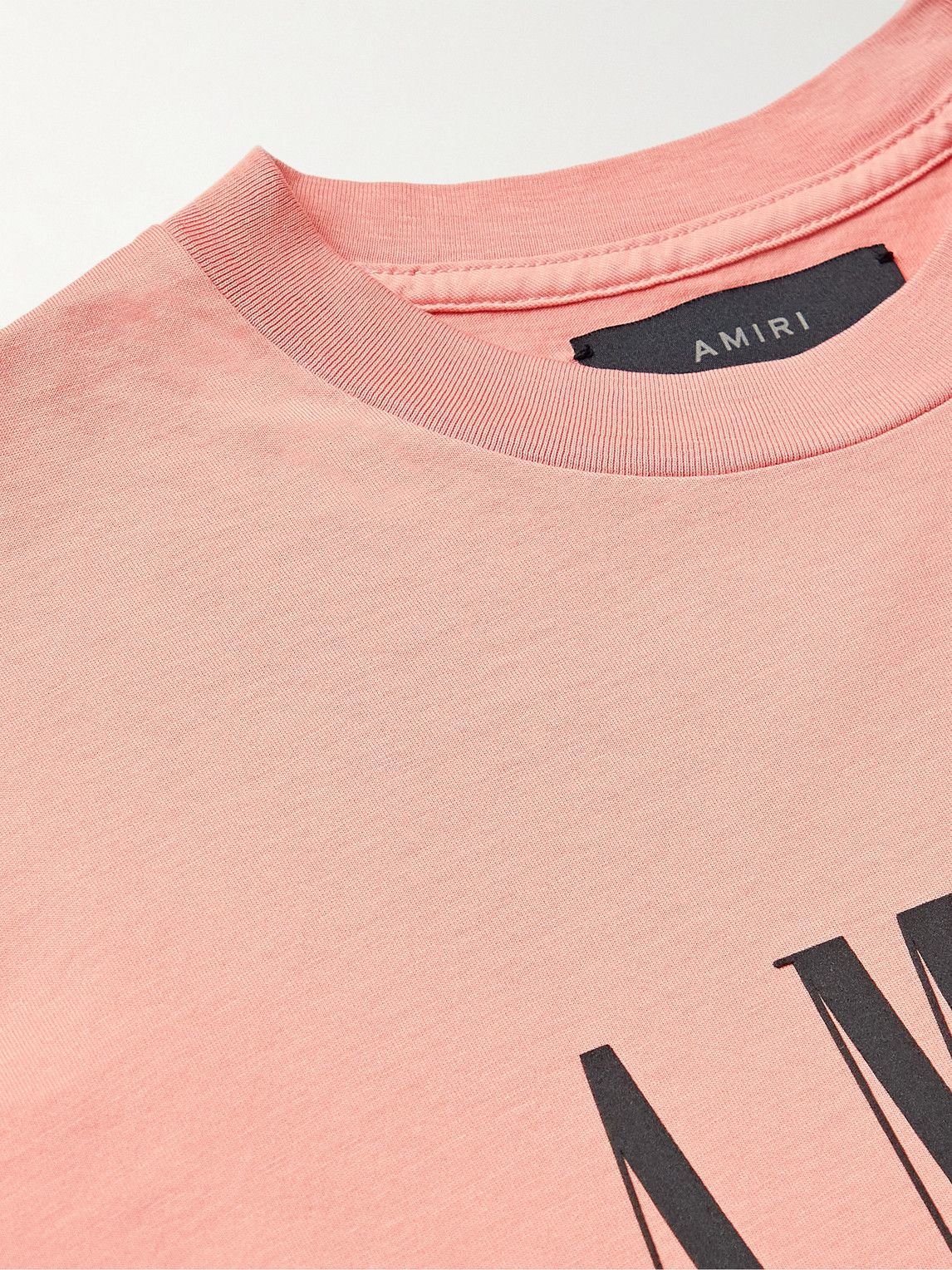 AMIRI - Logo-Print Cotton-Jersey T-Shirt - Pink Amiri