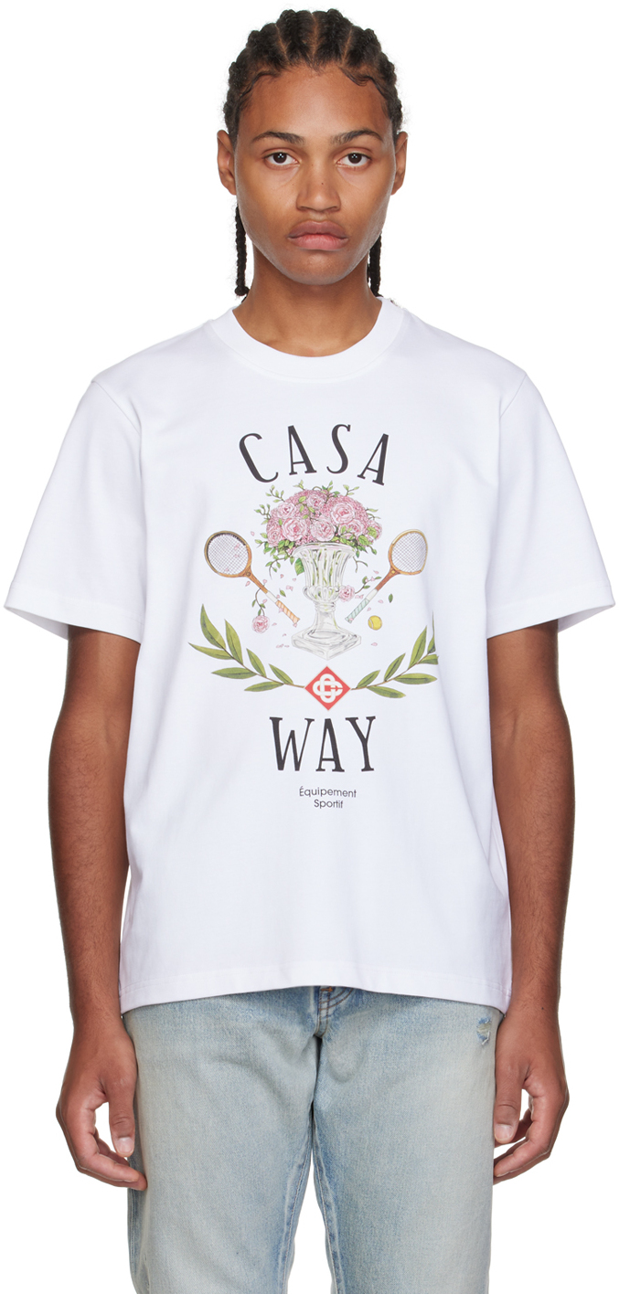 Casablanca White 'Casa Way' T-Shirt Casablanca