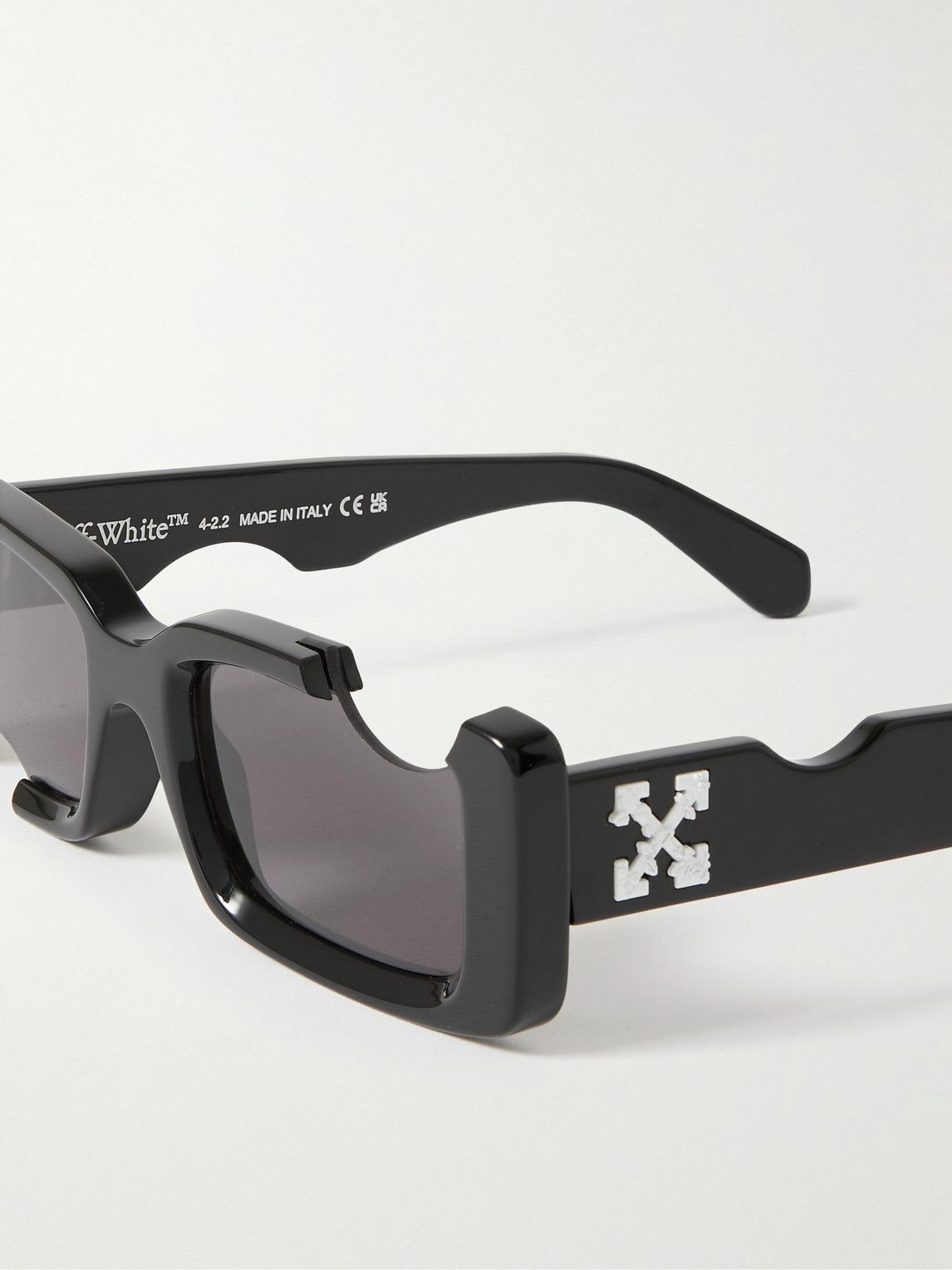 Off-White - Cady Cutout Rectangular-Frame Acetate Sunglasses Off-White